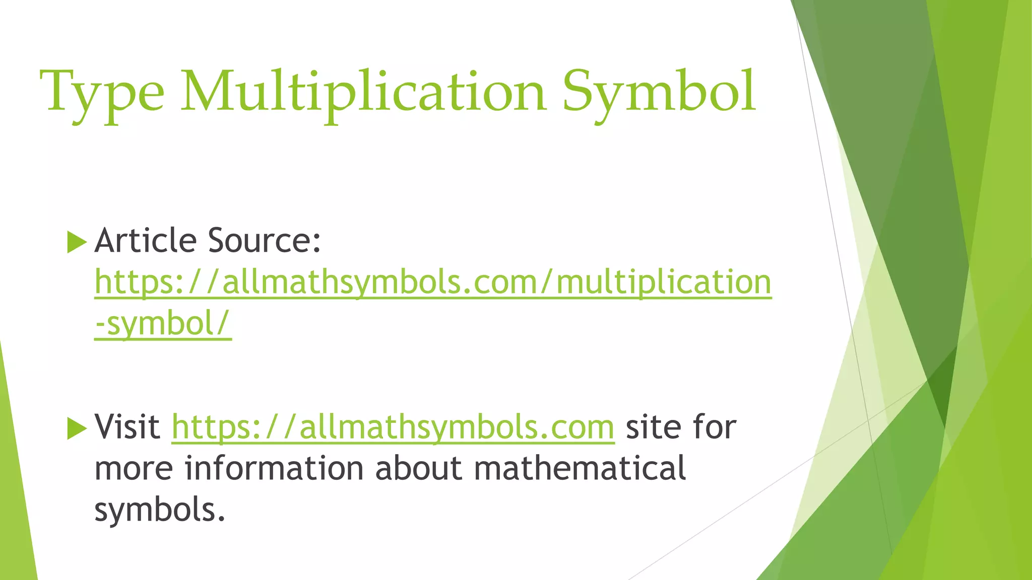 3 ways to type multiplication sign on windows and 2 ways on mac | PPTX