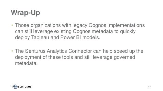 Collaborative BI: 3 Ways to Use Cognos with Power BI & Tableau | PPT