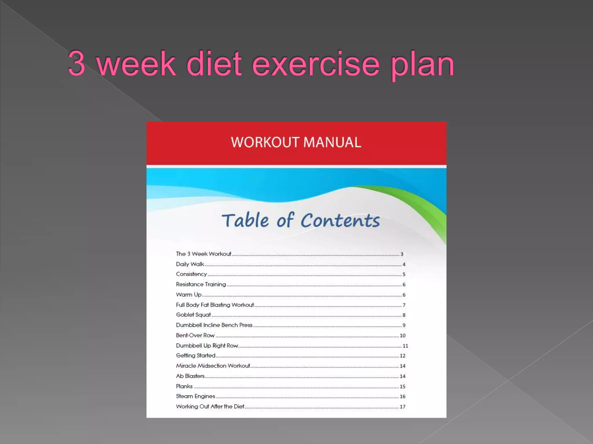 3 week diet meal plan | PPT