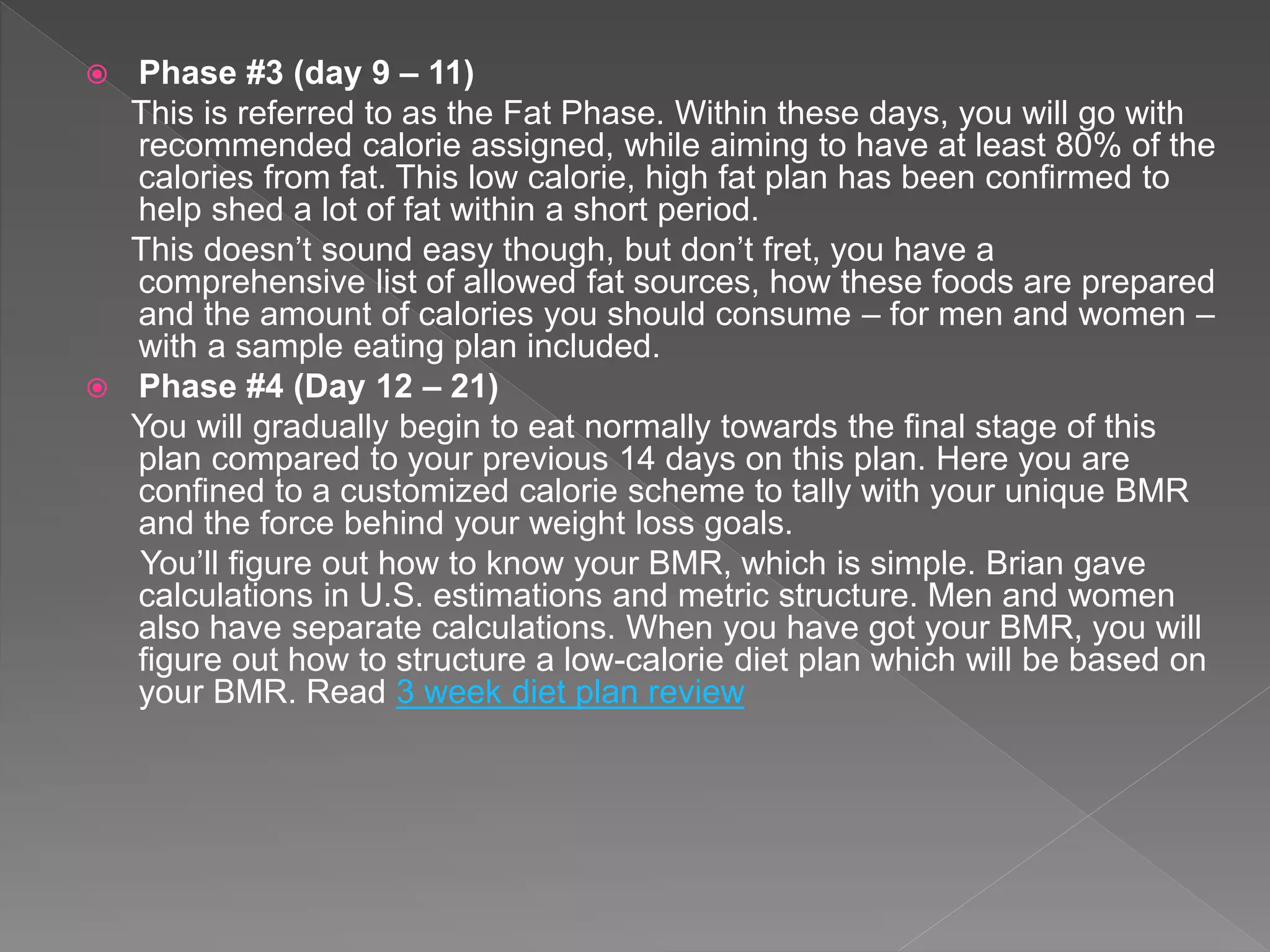 3 week diet meal plan | PPT