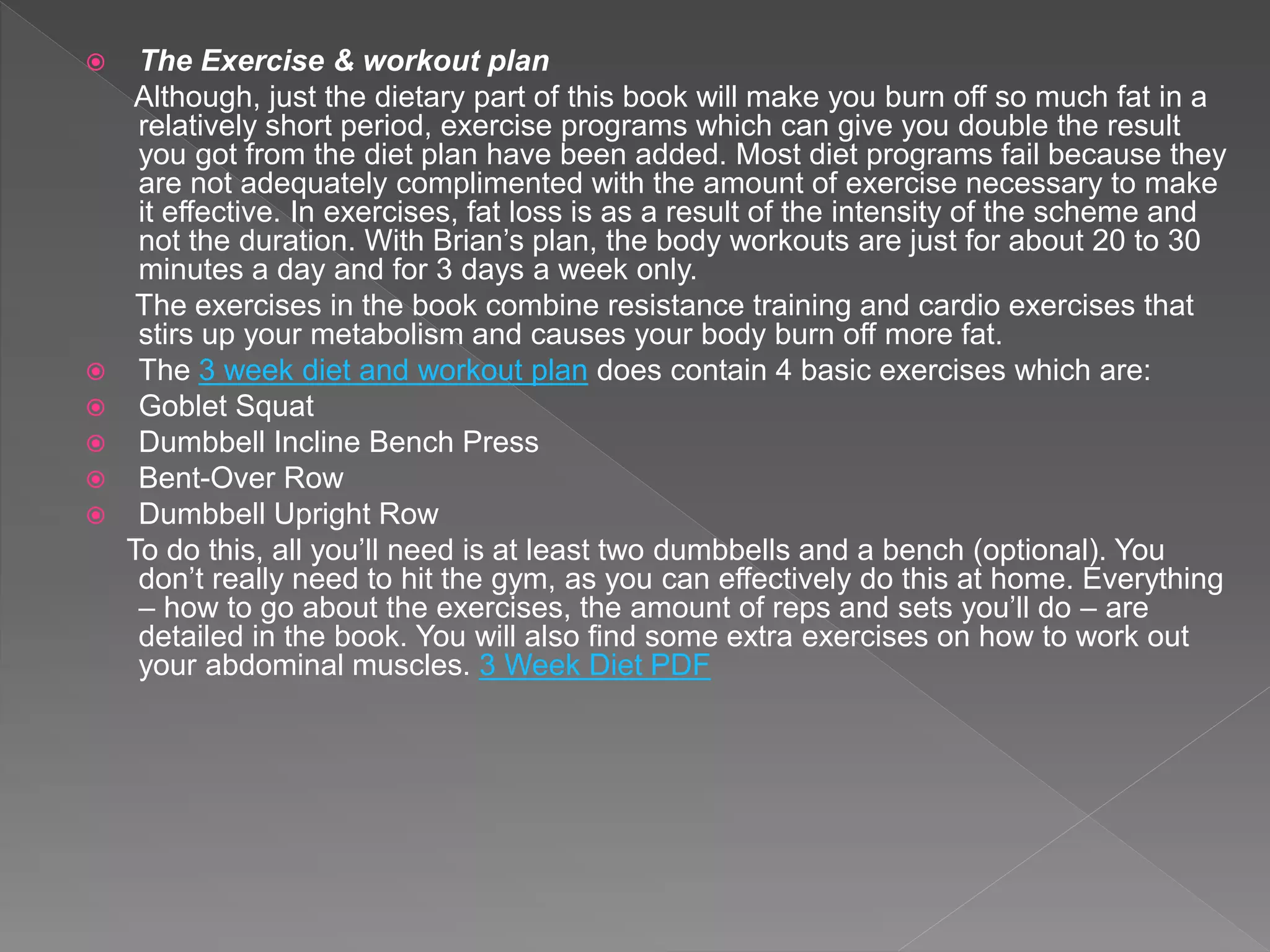 3 week diet meal plan | PPT