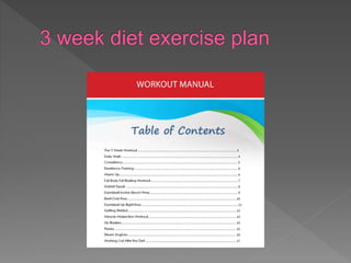 3 week diet meal plan | PPT