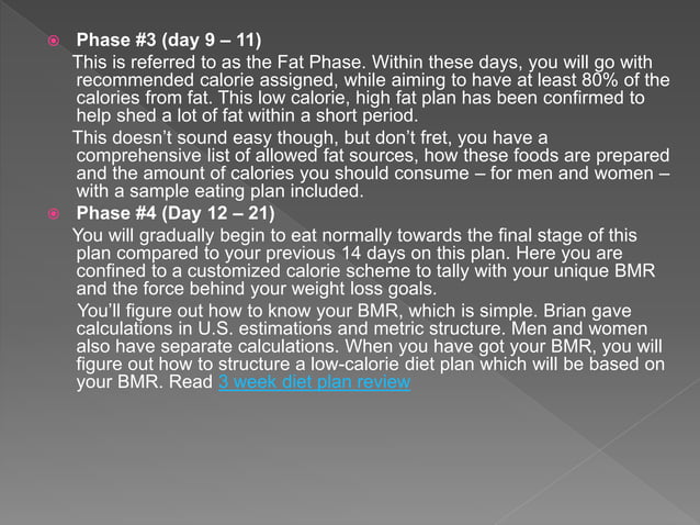 3 week diet meal plan | PPT