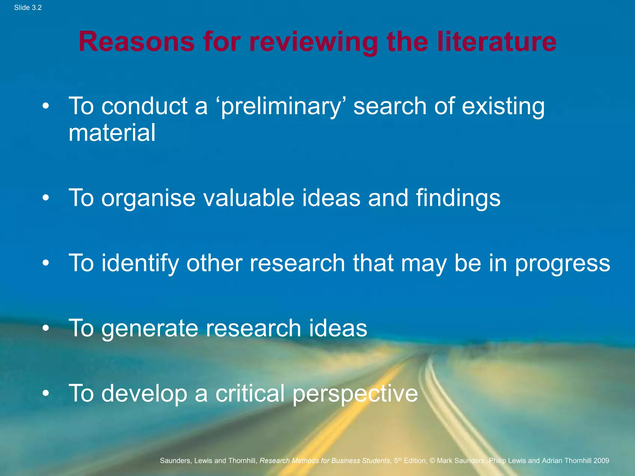 3week Literature Review Saunders et al.ppt
