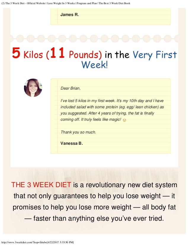 The 3 Week Diet System How To Lose Weight Fast In Only 3 Weeks