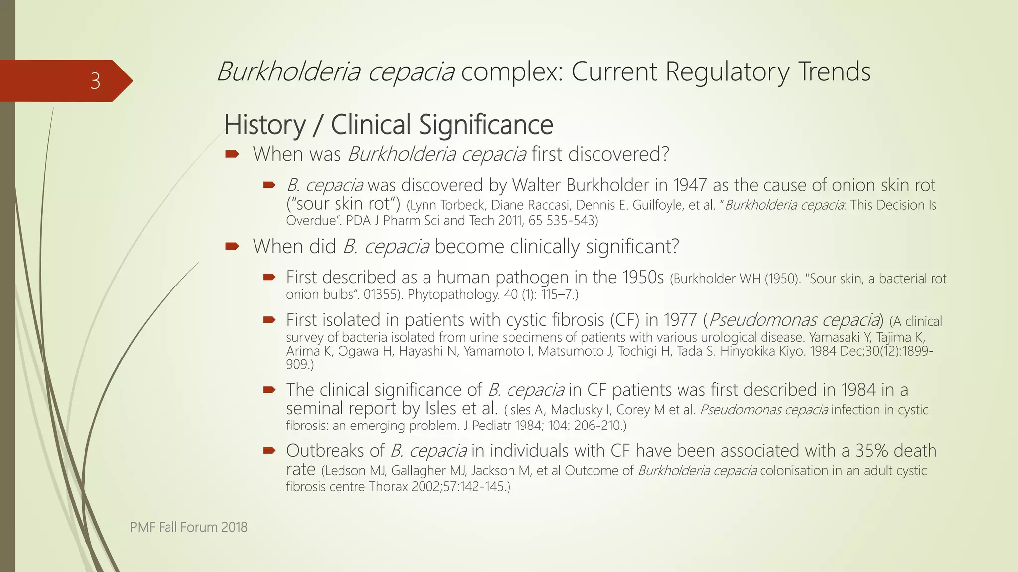 Burkholderia cepacia complex: Current Regulatory Trends | PPTX