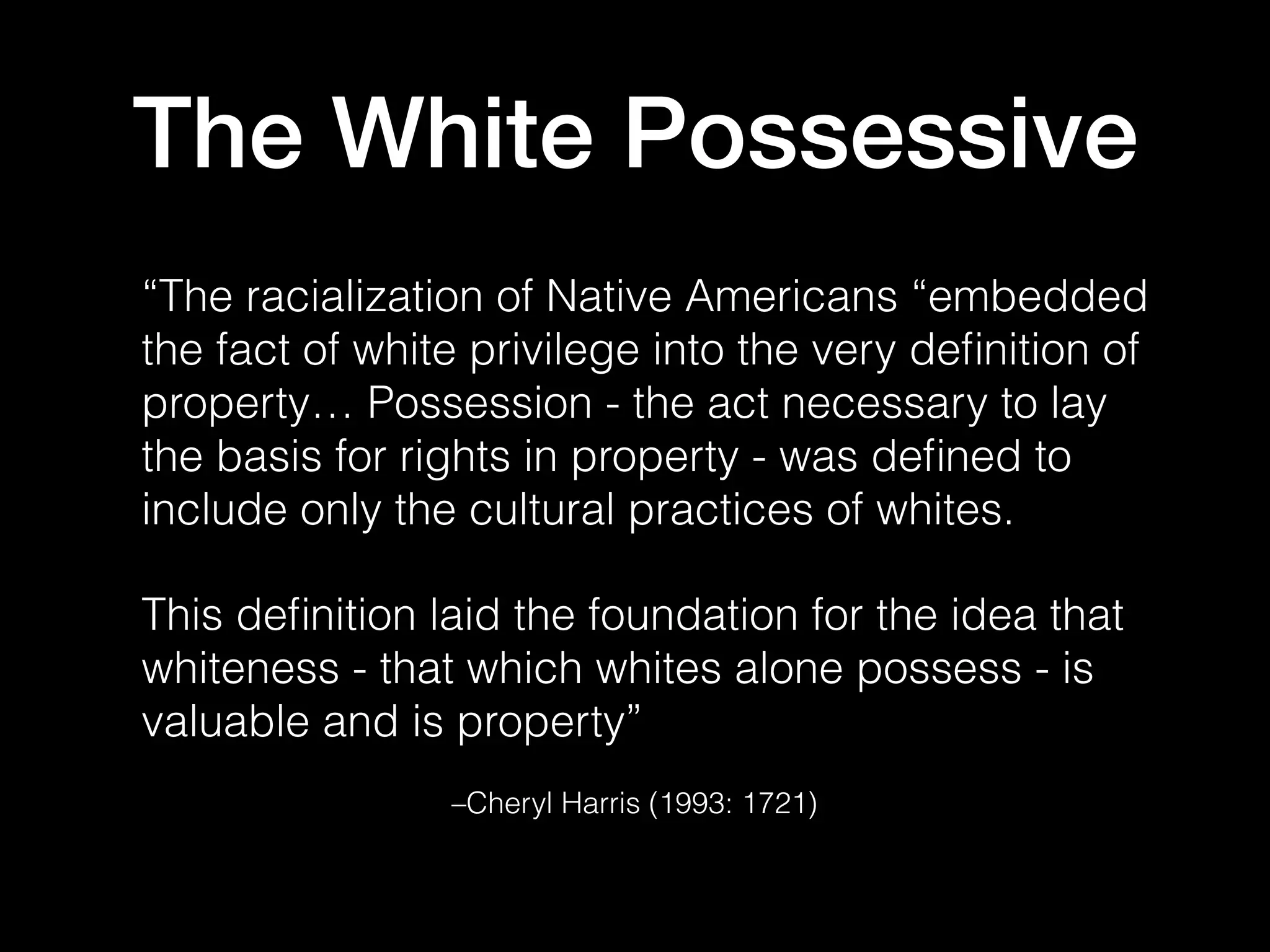 Whiteness, White Supremacy and White Posession | PDF