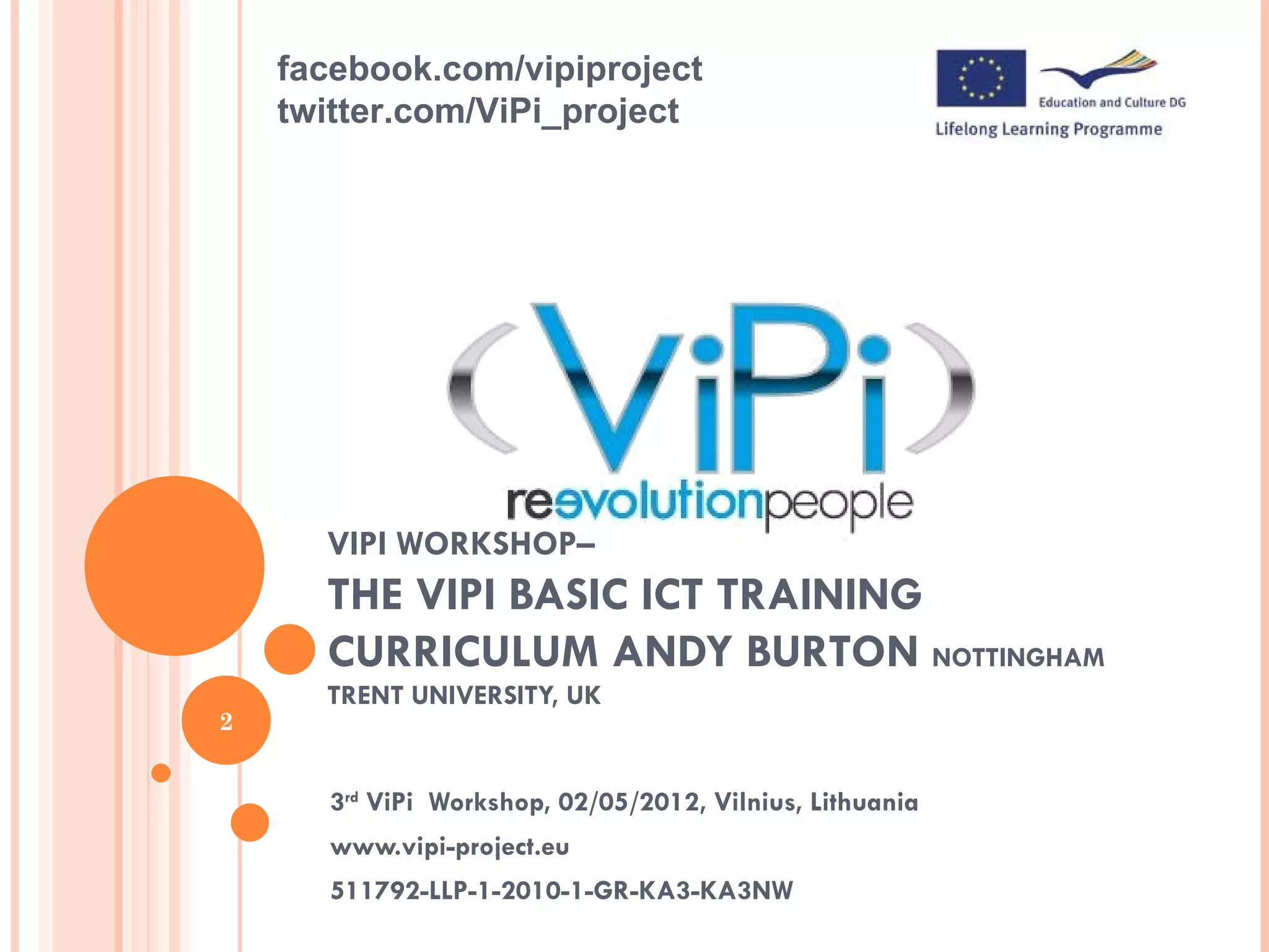 Basic ICT Training curriculum (Andy Burton, NTU) | PPT