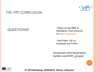 Basic ICT Training curriculum (Andy Burton, NTU) | PPT