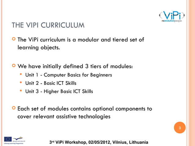 Basic ICT Training curriculum (Andy Burton, NTU) | PPT