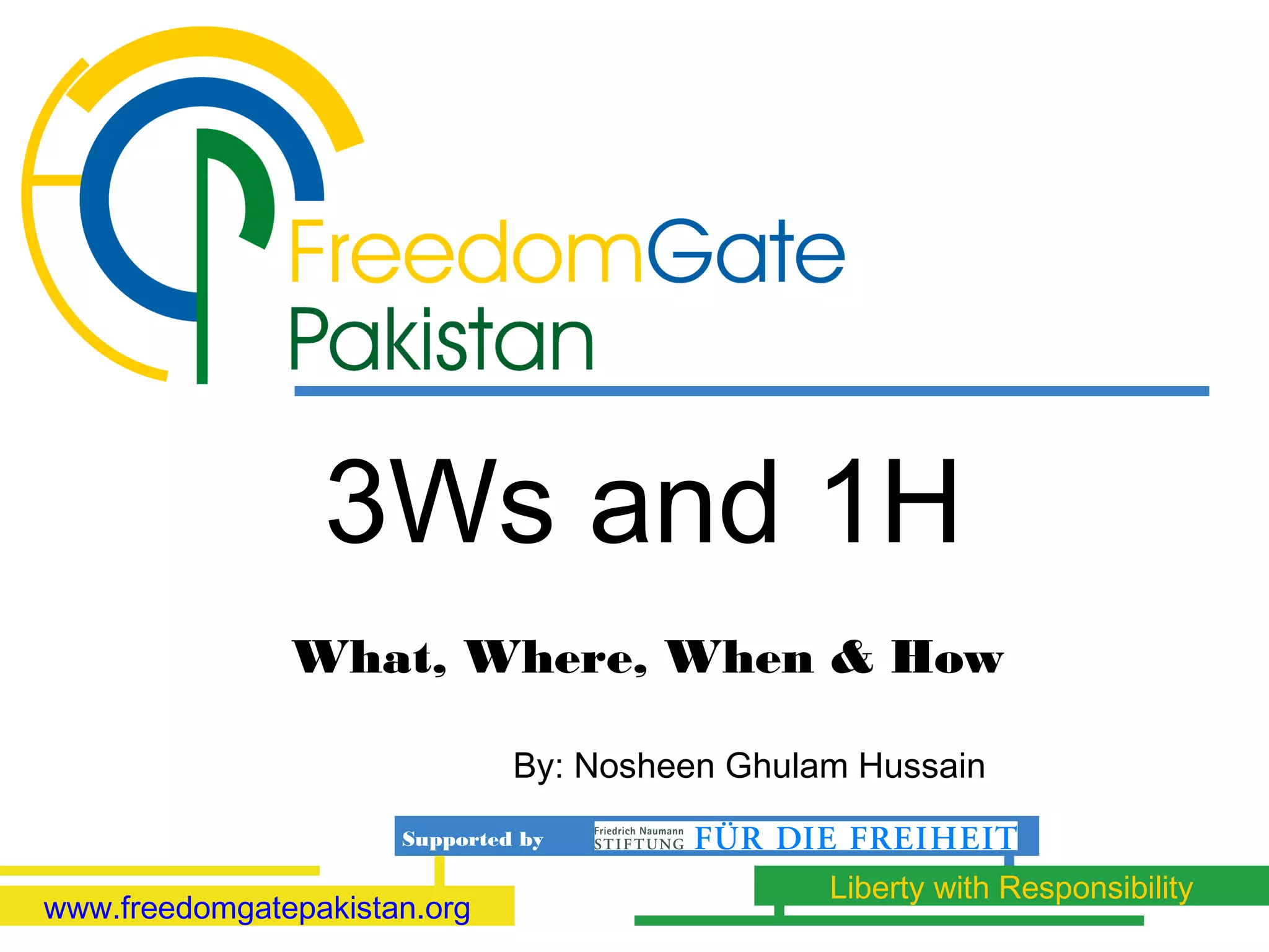 3 ws and 1h | PPT