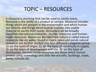 Programed instructional material: Natural resources | PPTX | Geology ...