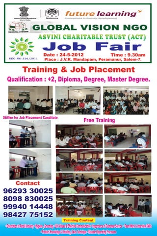 Global vision organize Job for Student | PDF