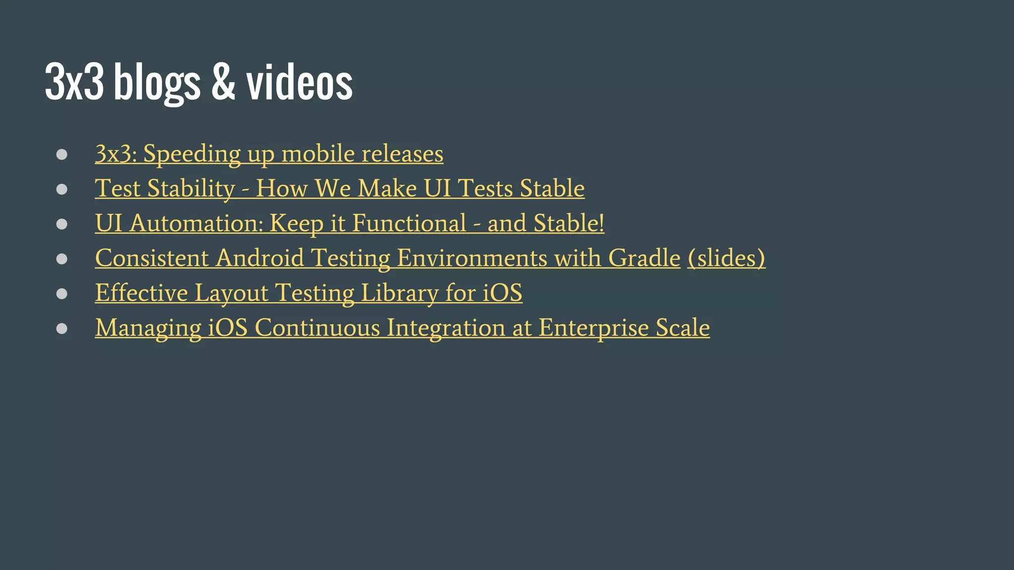 3x3: Speeding Up Mobile Releases | PDF