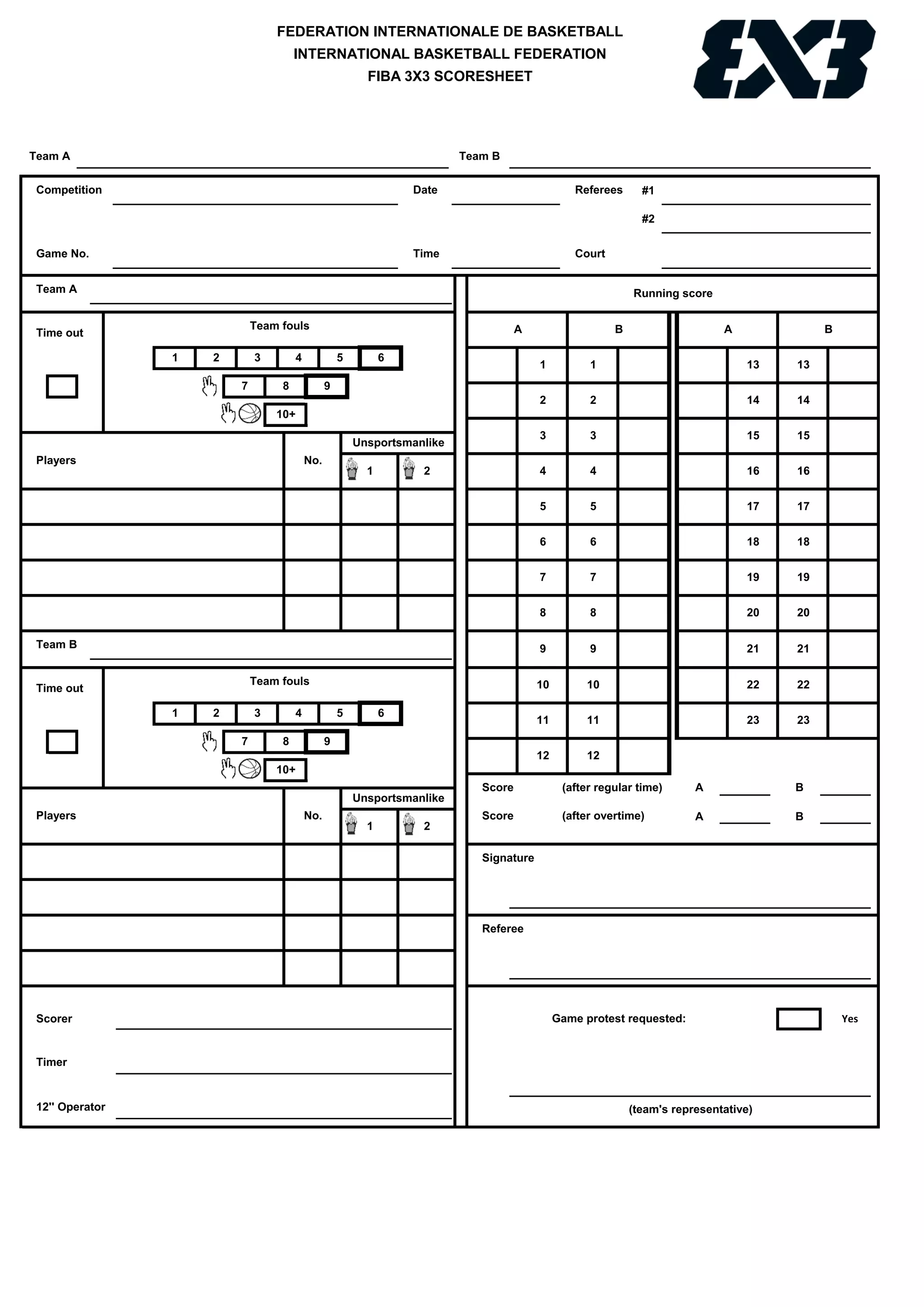 3x3 scoresheeteng | PDF