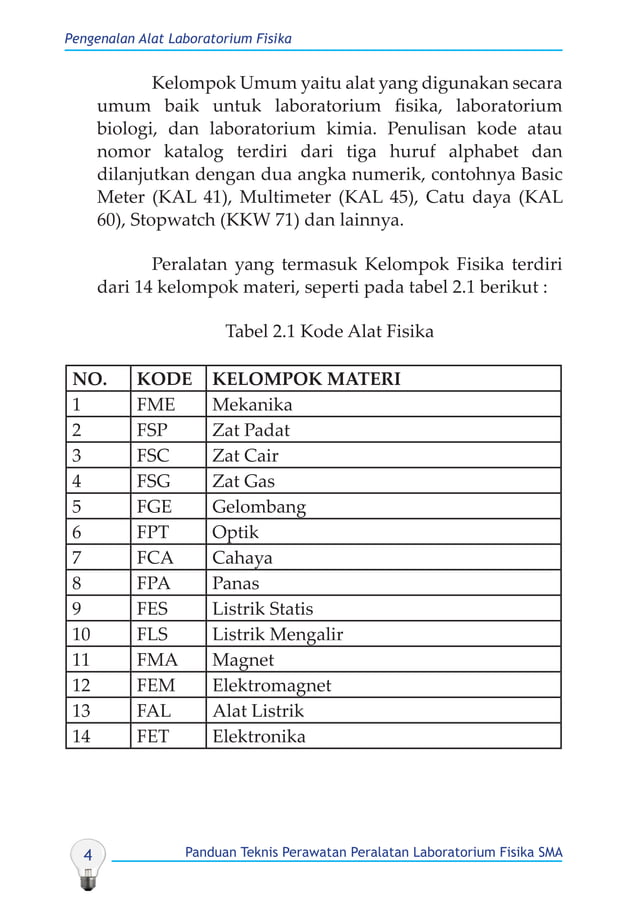 Buku perawatan alat_lab_fisika | PDF