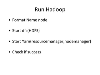 Install hadoop in a cluster | PPT