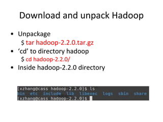 Install hadoop in a cluster | PPT