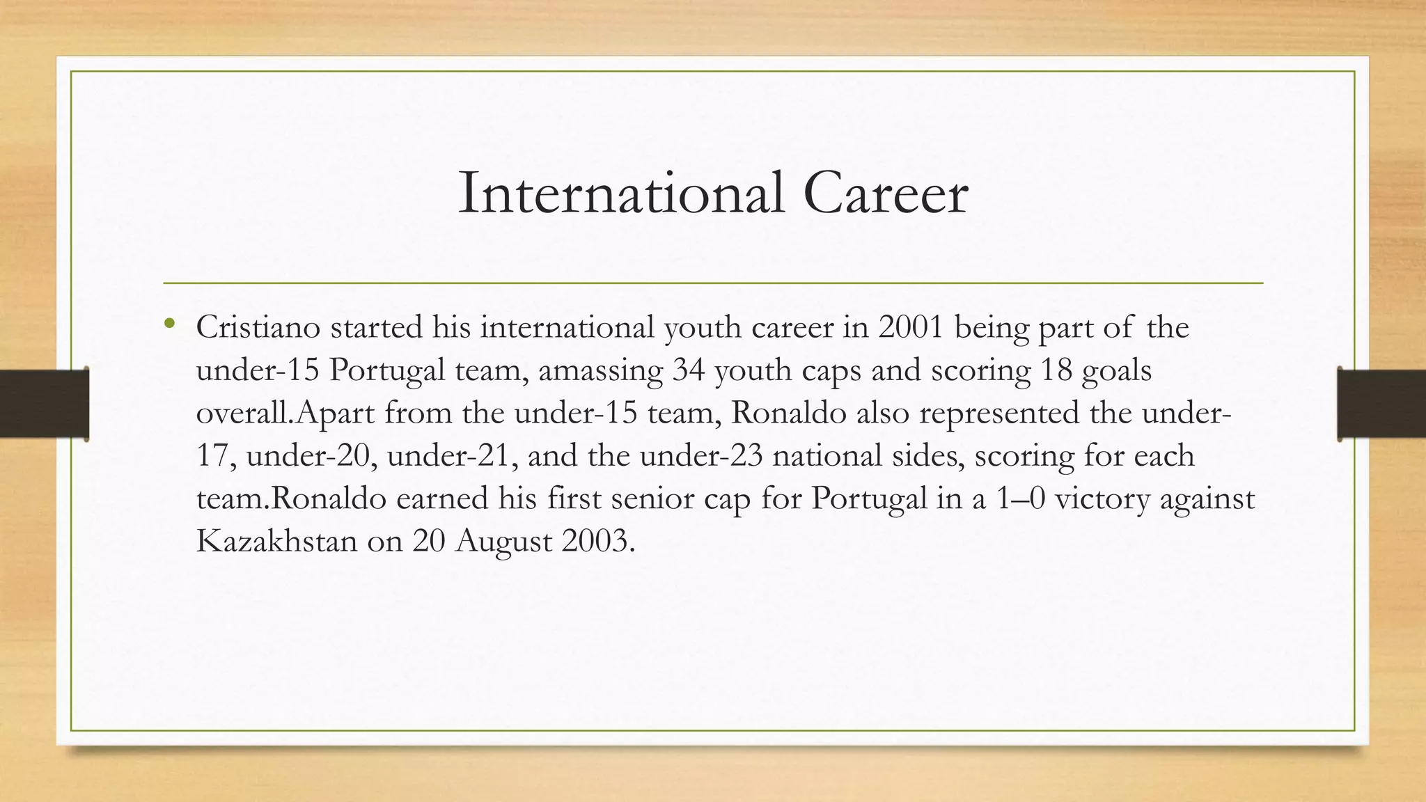 Famous Personality - Cristiano Ronaldo | PPTX