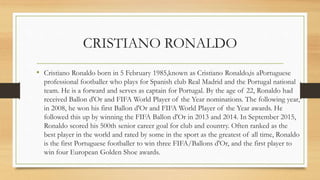 Famous Personality - Cristiano Ronaldo | PPT