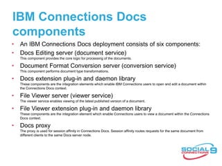 IBM Connections Docs, from zero to hero and a glimpse of the future | PPT