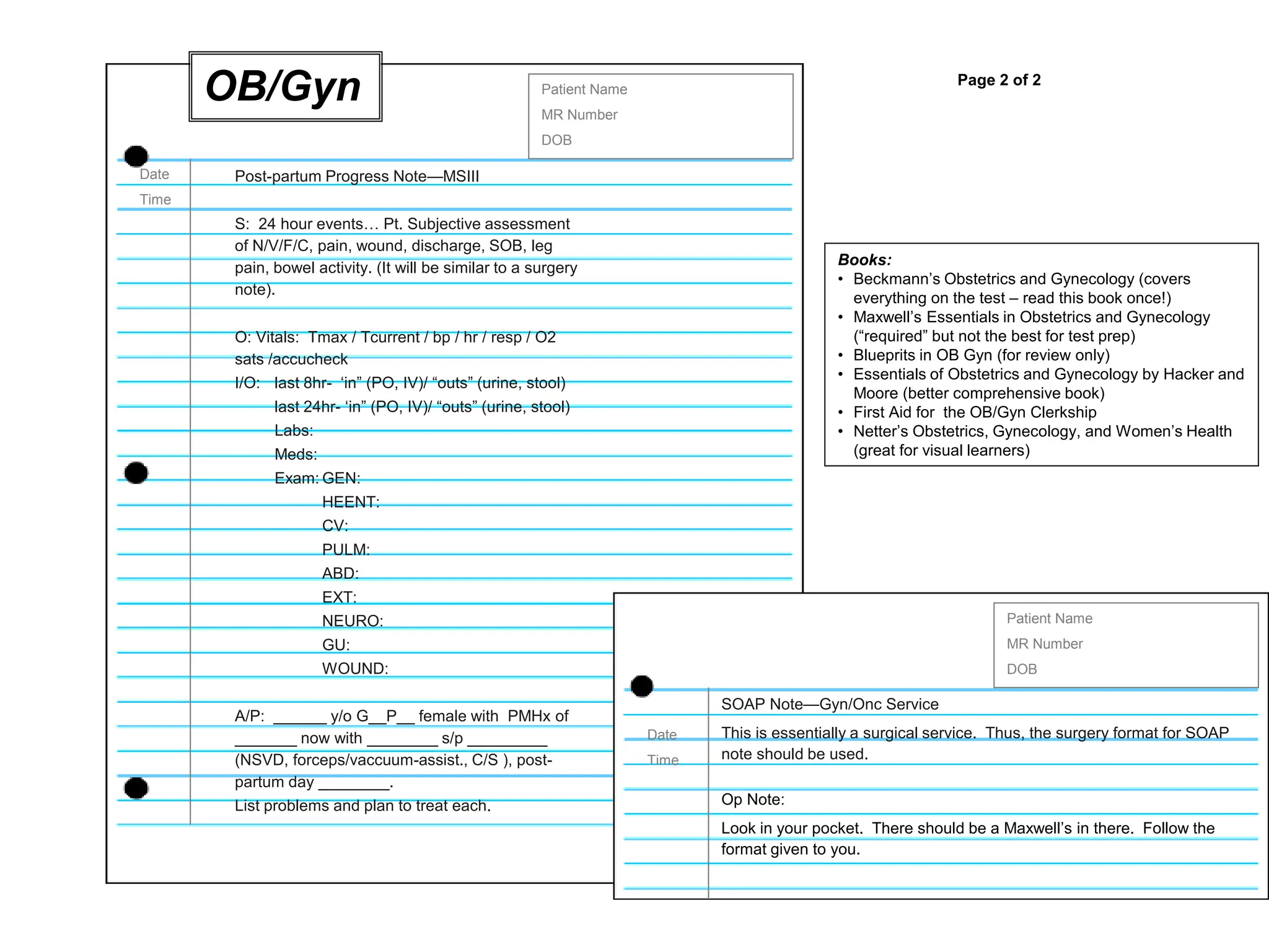Obg and Gynaecology notes and examination in hospital | PPT