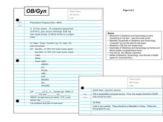 Obg and Gynaecology notes and examination in hospital | PPT