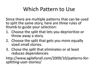 21 Story Splitting Patterns | PPTX