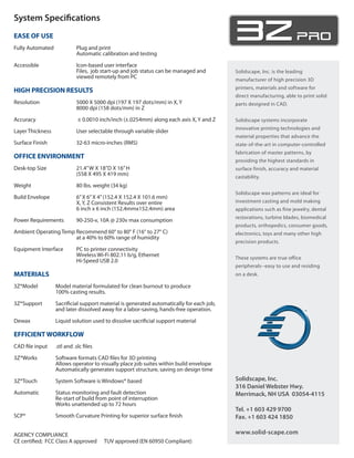 3Z Pro Brochure | PDF