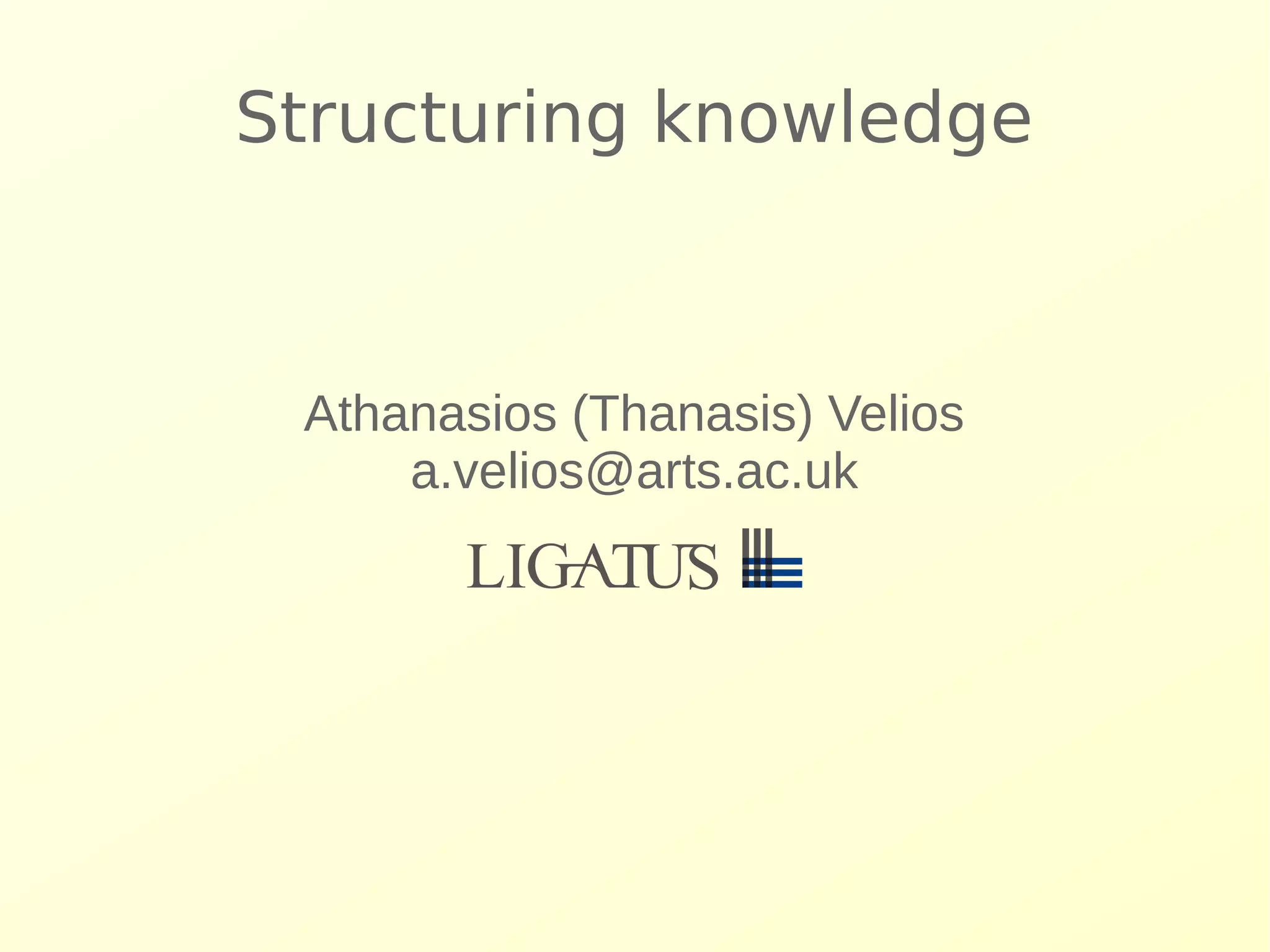 Structuring Knowledge | PDF