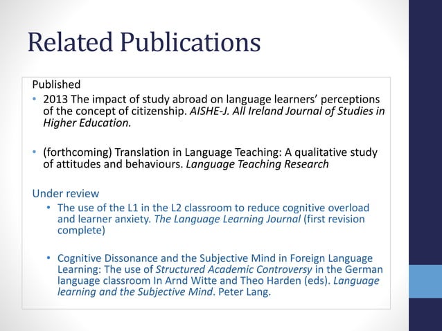 'Ambitious teaching' and 'Transformational Learning': The Use of ...