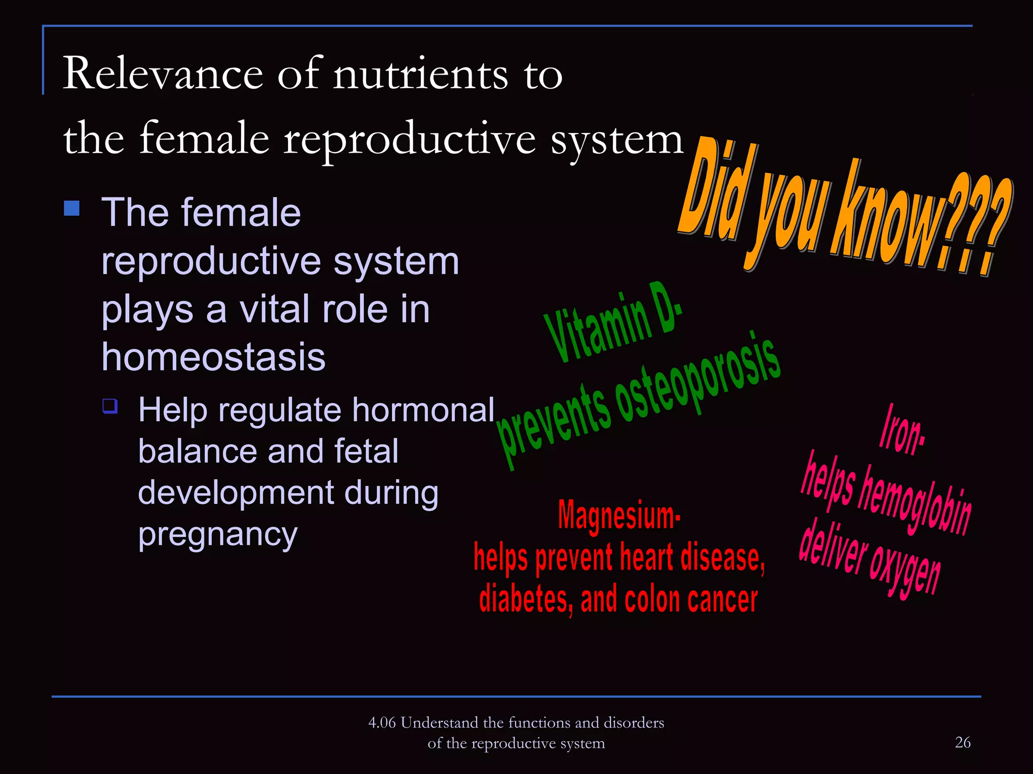 Functions and Disorders of the Reproductive System | PPT