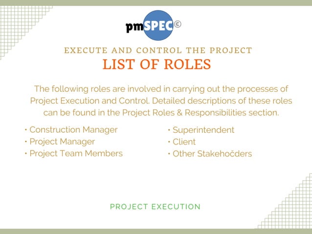 4-0 PROJECT EXECUTION AND CONTROL | PPT