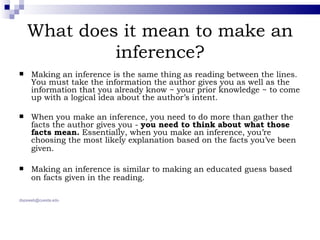 4.1.1 making inferences presentation | PPT