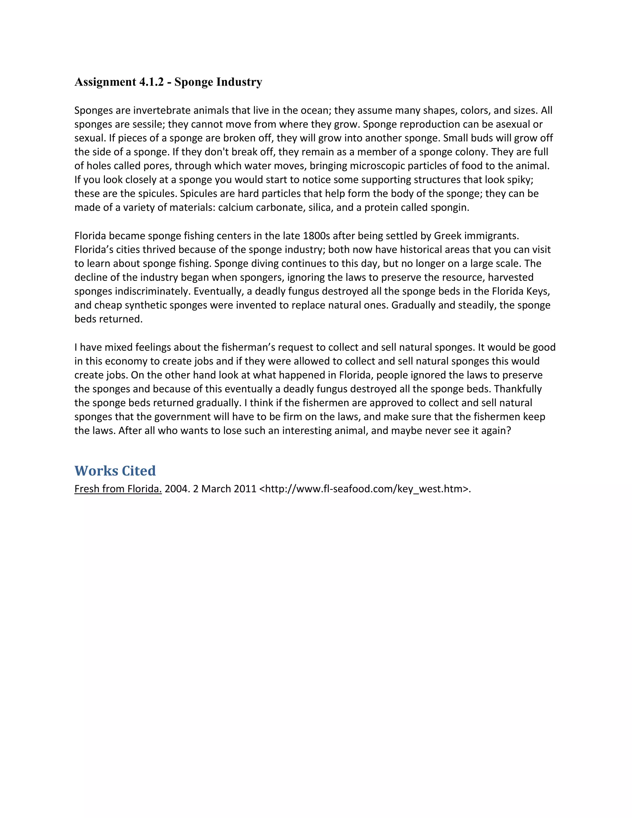 4.1.2 sponge industry | DOCX