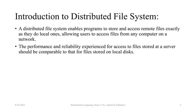 Distributed File System | PPT
