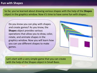 4.1 playing with shapes | PPTX