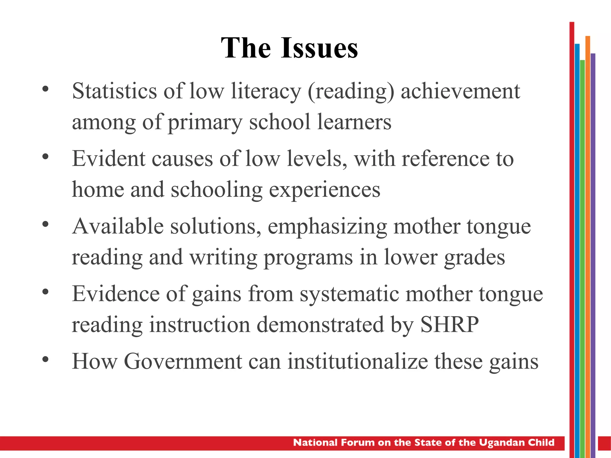 Technical Presentation: Literacy in Uganda | PPT