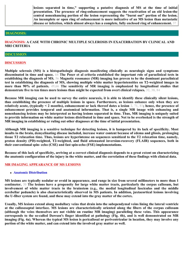 Case record... Multiple sclerosis | PDF