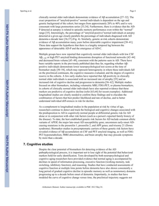 Toward defining the preclinical stages of Alzheimer's disease | PDF