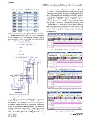 FPGA based Heart Arrhythmia’s Detection Algorithm | PDF | Heart and Cardiovascular Diseases ...