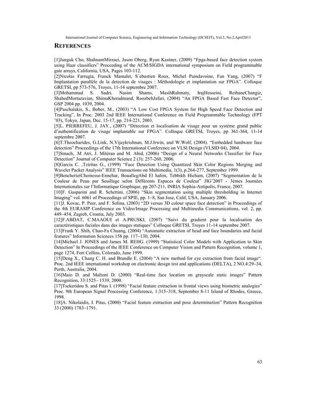 Fpga Architecture For Facial Features And Components Extraction Pdf
