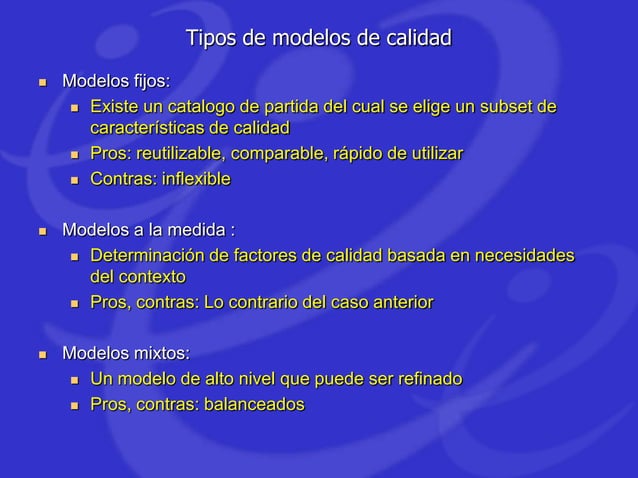 4. introduccion a los modelos de calidad | PPT