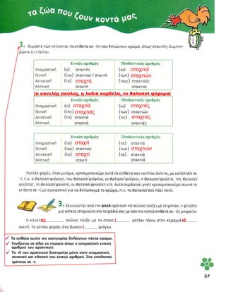 ενότητα 4 (τα ζώα που ζουν κοντά μας) | PDF