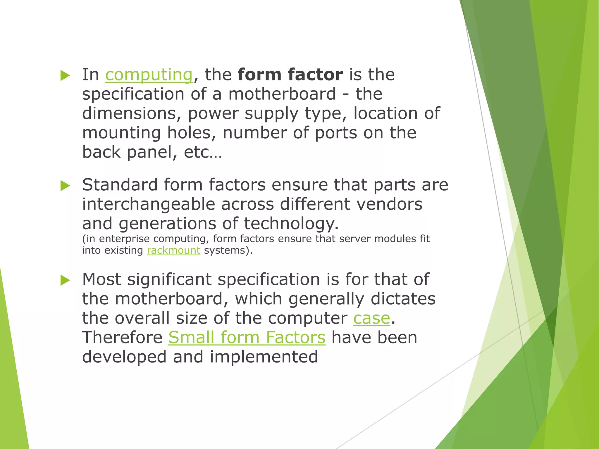 06. Motherboard Form Factors (Computer) | PPSX