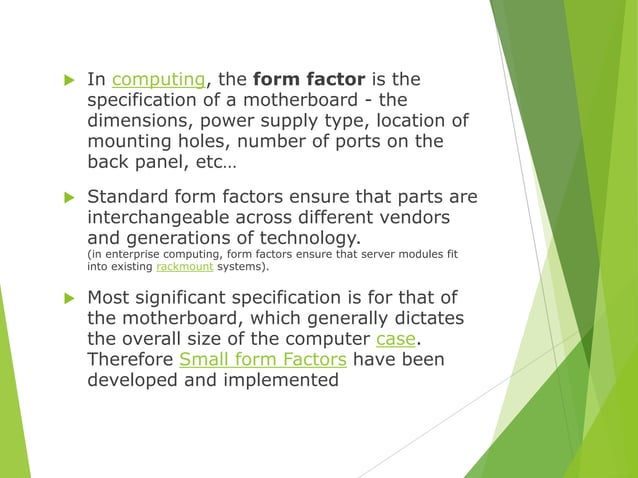 06. Motherboard Form Factors (Computer) | PPSX | Computing | Technology ...