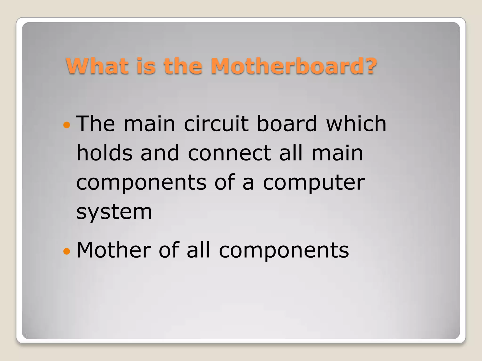 07. Mainboard (System Board, Motherboard) | PPSX