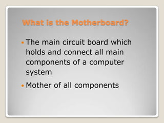 07. Mainboard (System Board, Motherboard) | PPSX