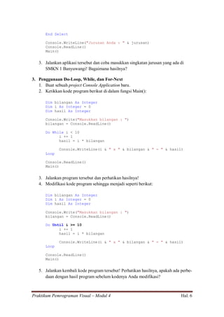 4. percabangan dan perulangan | PDF