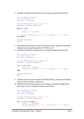 4. percabangan dan perulangan | PDF